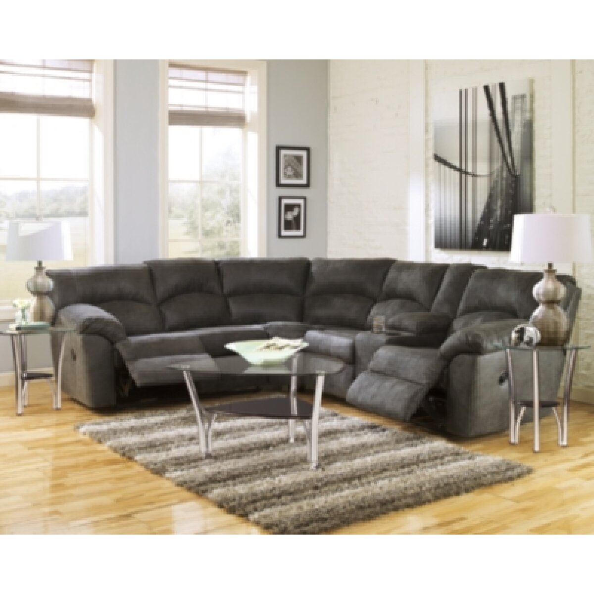 Tambo 2-Piece Reclining Sectional – Bear's Furniture - Greenville ...
